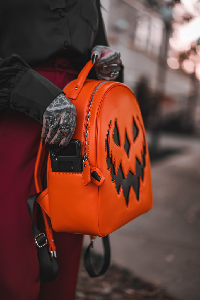 Orange Haunted Hallows Backpack | Lively Ghosts