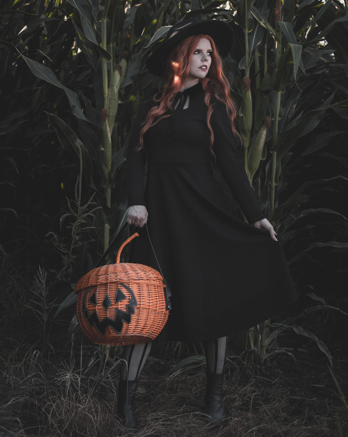 Haunted Hallows Picnic Basket (Orange) | Lively Ghosts